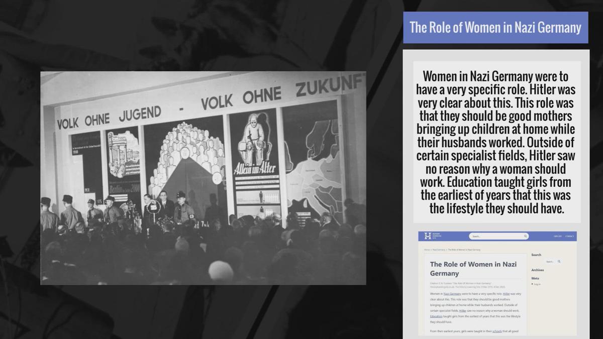 The Role of Women in Nazi Germany